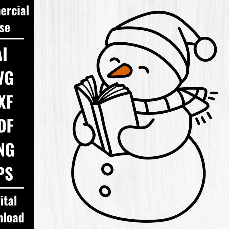 Cute Snowman Svg - Etsy