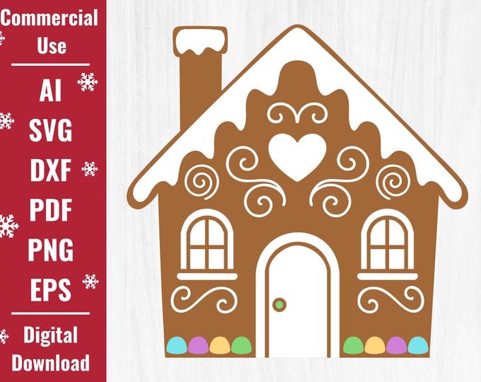 Gingerbread House SVG Bundle, 9 Gingerbread House Clipart, Christmas ...