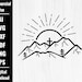 Simple Mountain Sun Cross Svg, Mountain Svg, Christian Svg, Faith ...