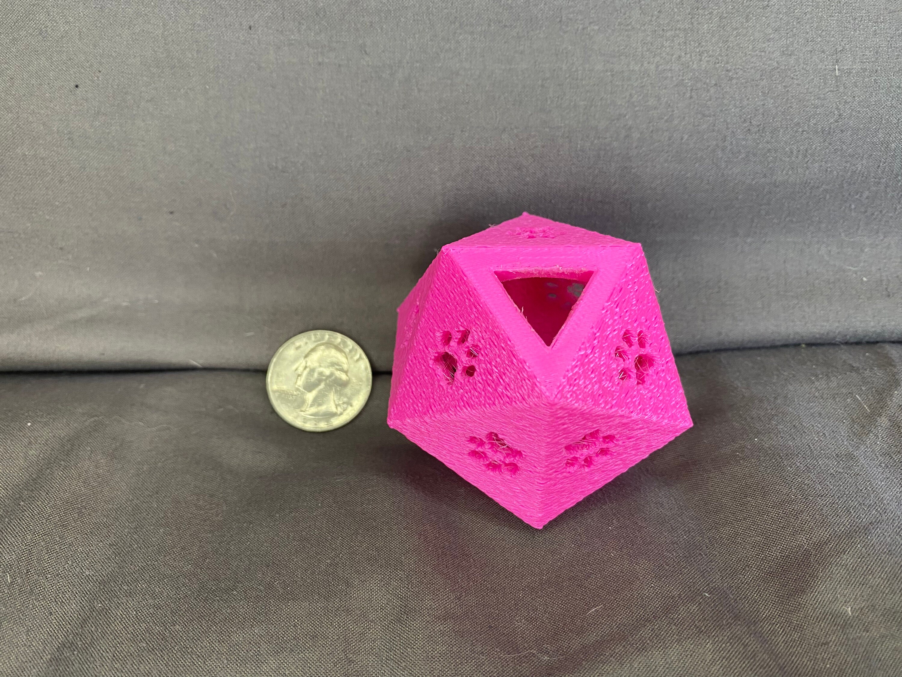 D20 Cat Treat Toy fuzzy Texture - Etsy