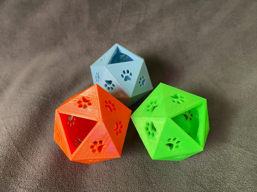 D20 Cat Treat Toy V2 - Larger Opening! - Etsy