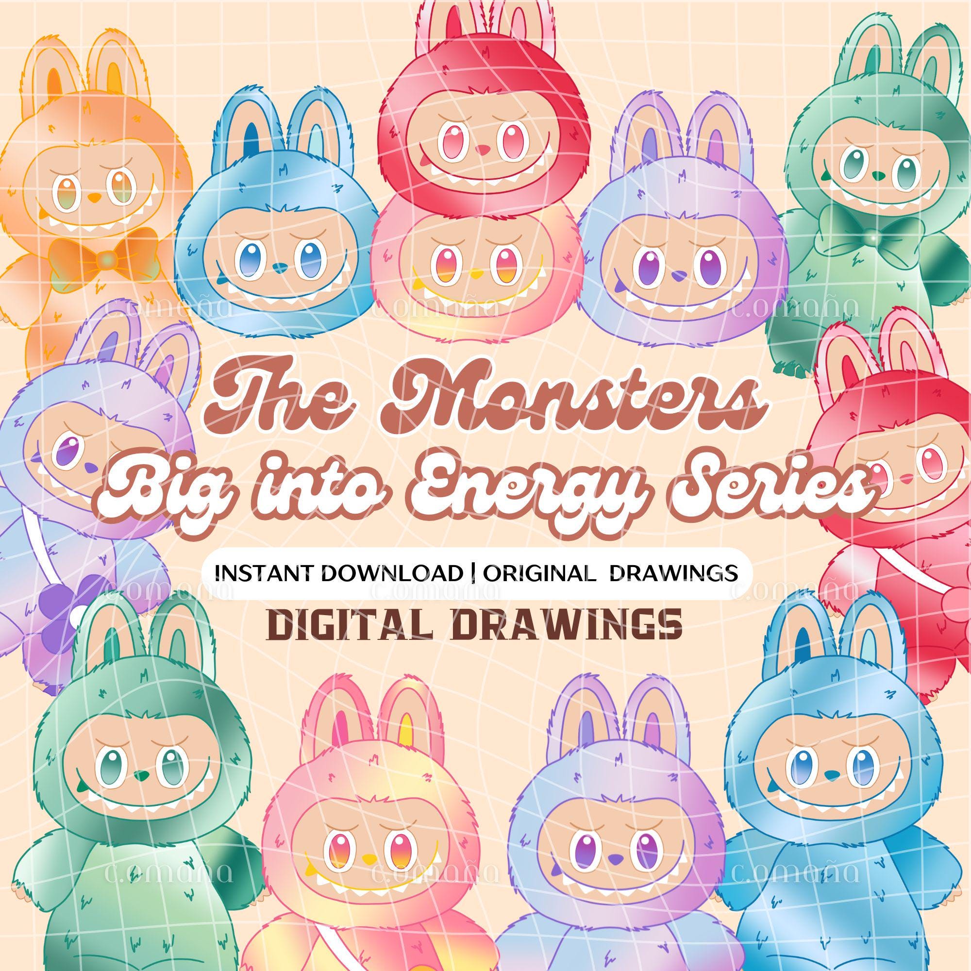 Pack of 28 Labubu PNG - BIG Into Energy Series - LABUBU Digital Drawing ...