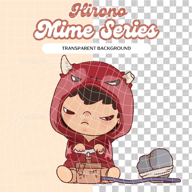 Hirono the Mime Series - Pack of 13 Hirono Png Digital Drawings/sticker ...
