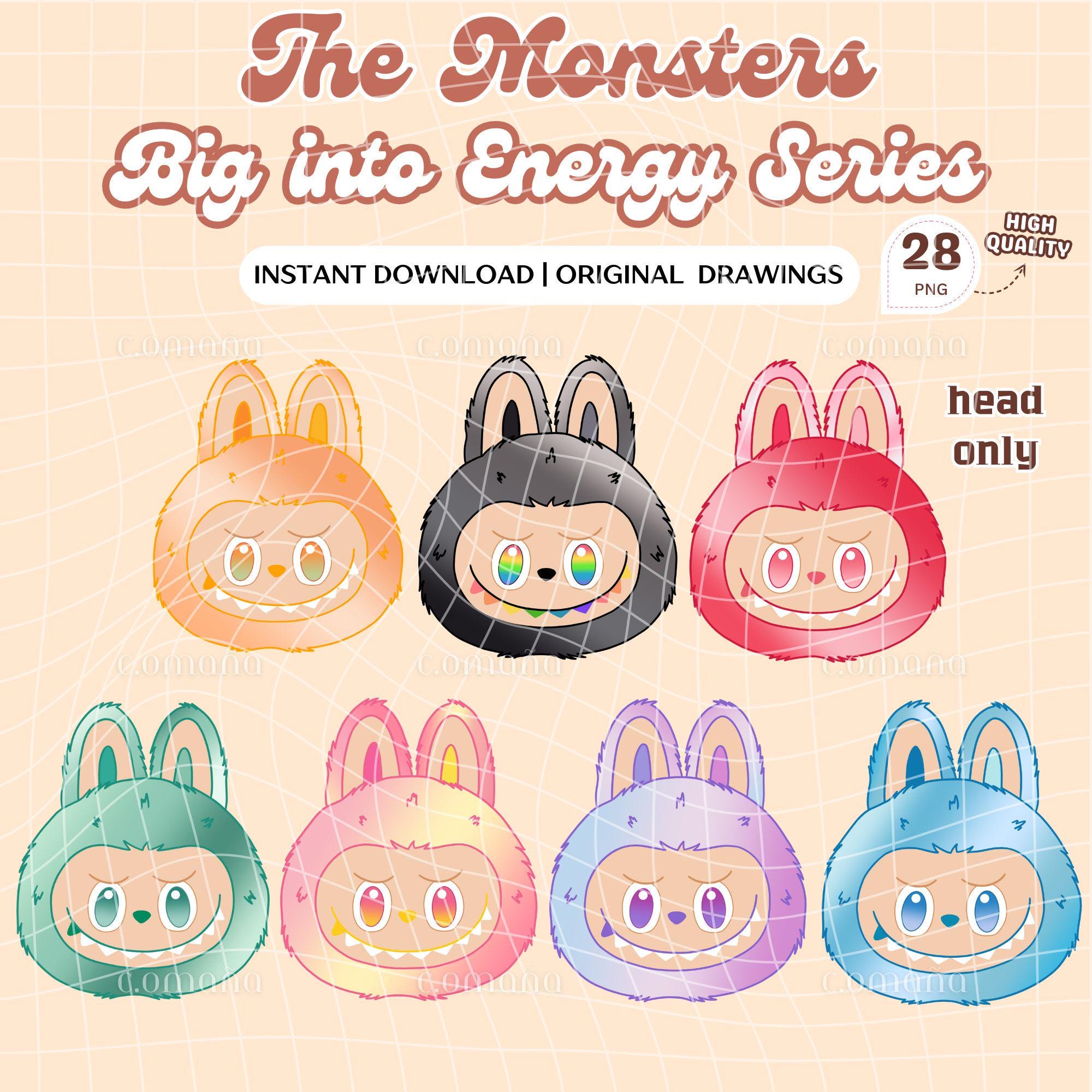 Pack of 28 Labubu PNG - BIG Into Energy Series - LABUBU Digital Drawing ...