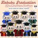 Pack of 64 Labubu Graduation Clipart PNG Bundle, Congratulations ...