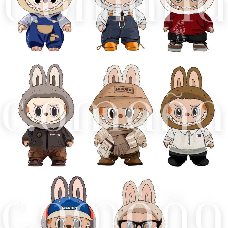 Labubu Stickers - Etsy