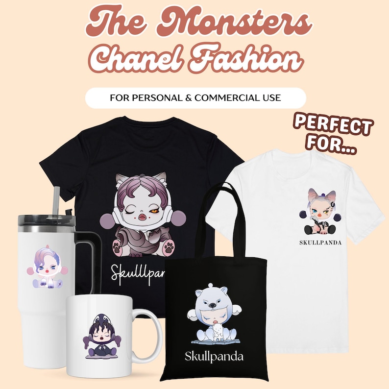 Skullpanda KAWAII PNG Bundle, Mare of Animals Series, Skullpanda ...