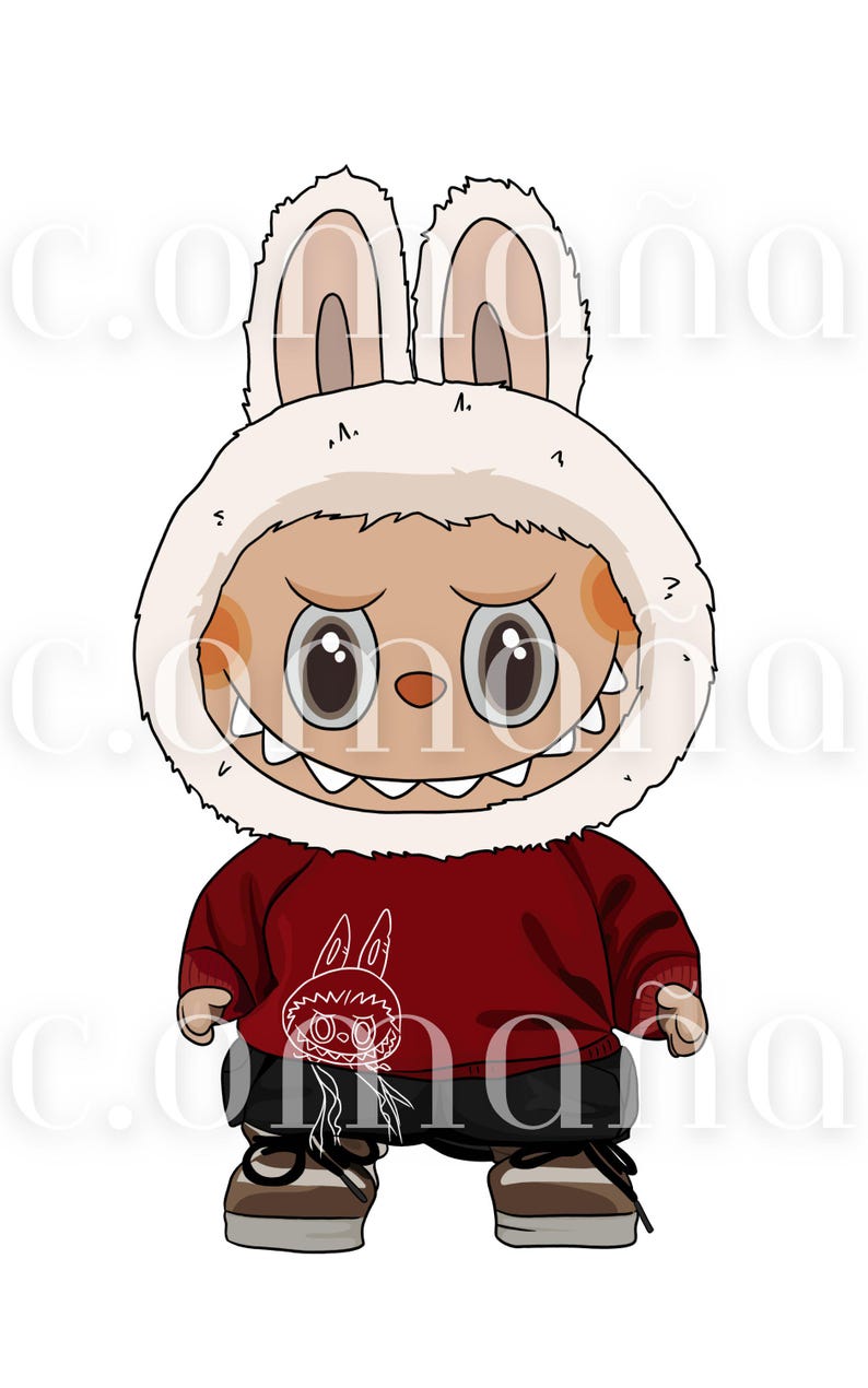 Pegatina/Clipart/Dibujo/Diseño de Labubu - Etsy México