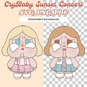 Crybaby PNG SVG PDF Bundle, Cry Baby Sunset Concert, Graduation Sticker ...