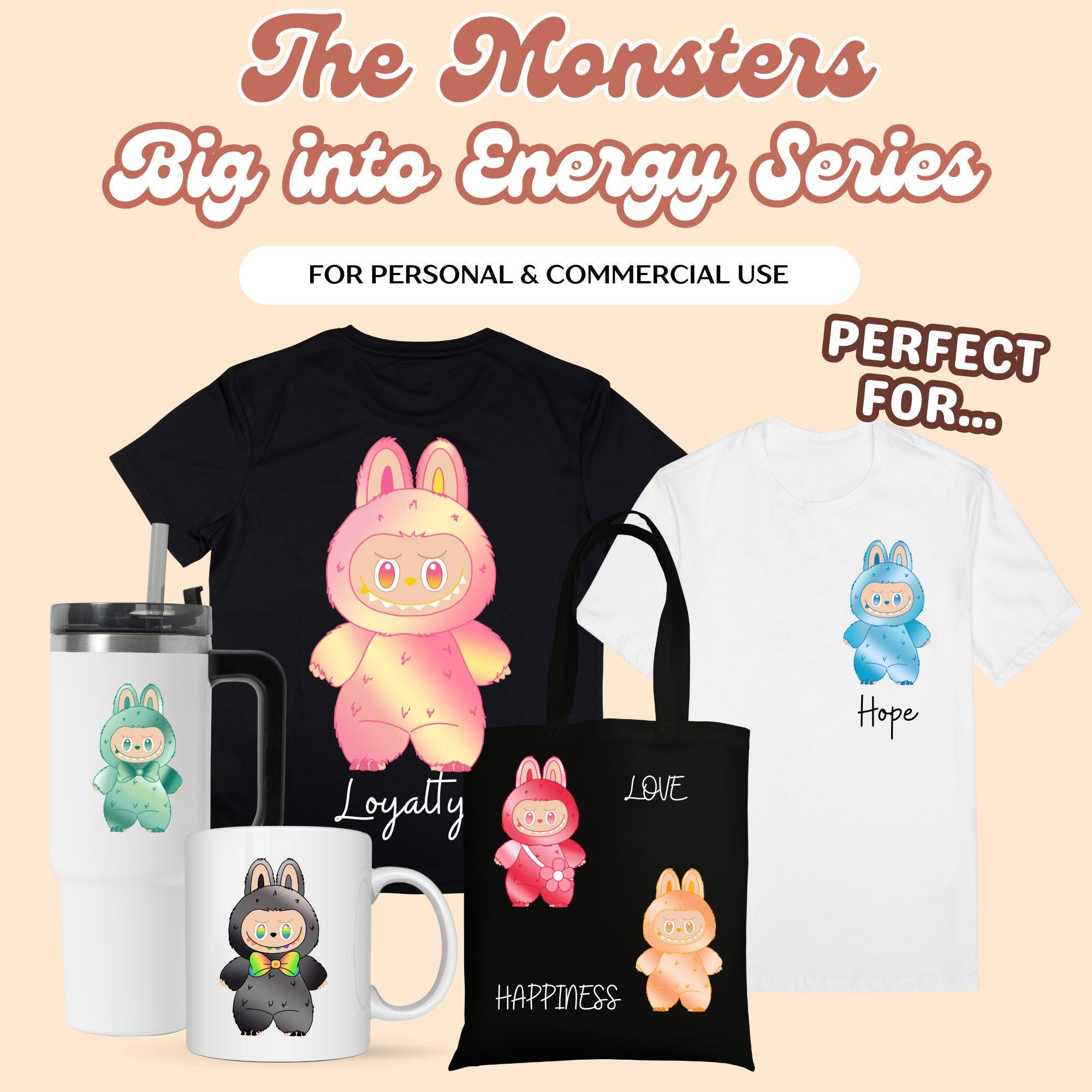 Pack of 28 Labubu PNG - BIG Into Energy Series - LABUBU Digital Drawing ...