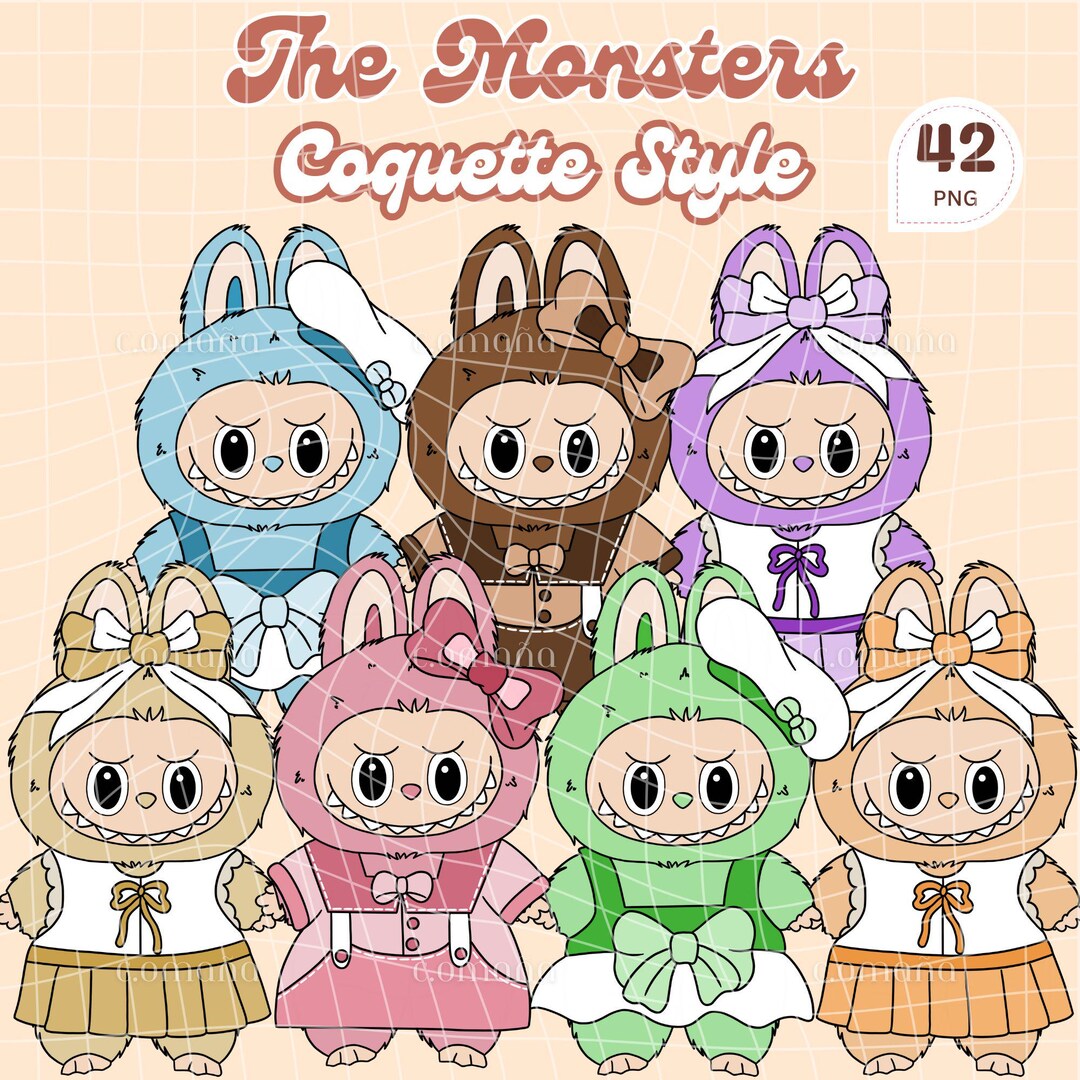 Pack of 42 Labubu PNG, Bundle of Labubu Vector Digital File for Cricut ...