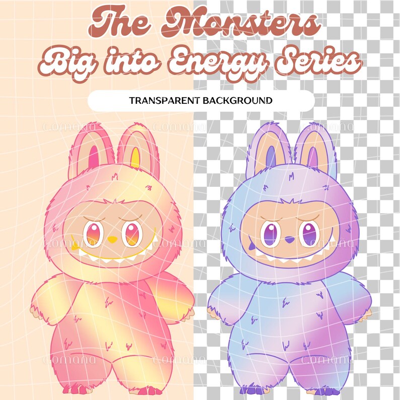 Pack of 28 Labubu PNG - BIG Into Energy Series - LABUBU Digital Drawing ...