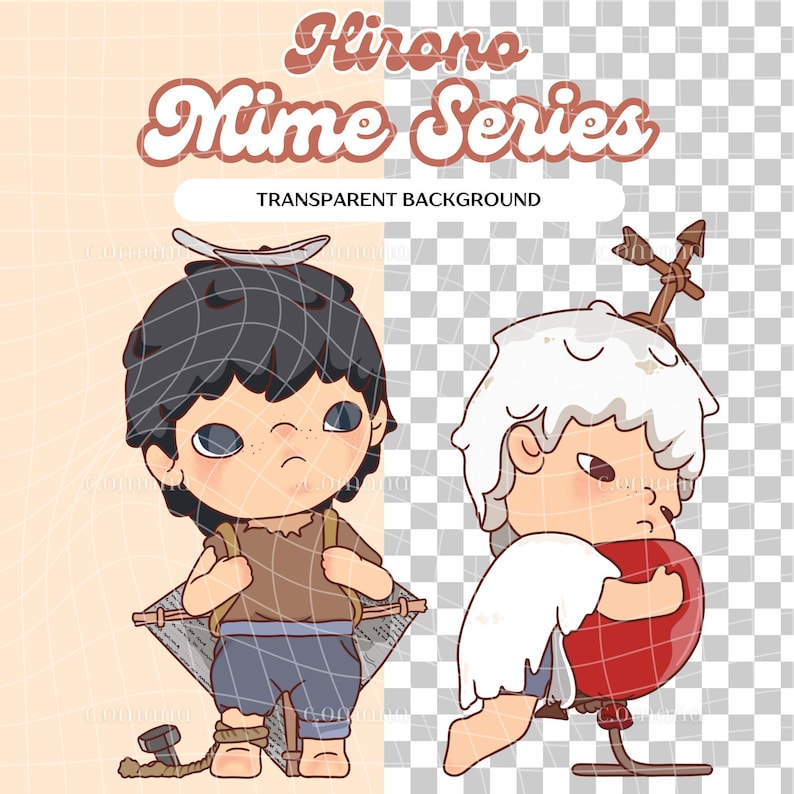 Hirono the Mime Series - Pack of 13 Hirono Png Digital Drawings/sticker ...