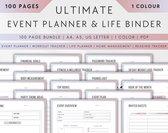 Printable Event Planner, Event Planning Template, Party Budget Planner ...
