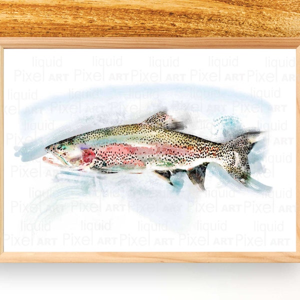 Rainbow Trout Art - Etsy