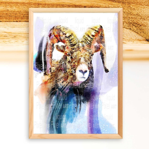 Ram Painting - Etsy