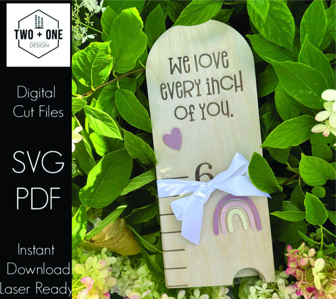 Growth Ruler | Growth Chart | Laser File | SVG | Puzzle - Etsy