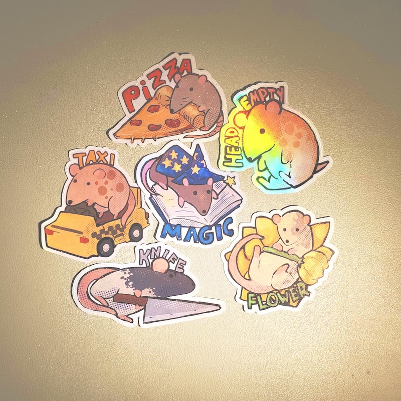 Rat Furry Stickers - Etsy