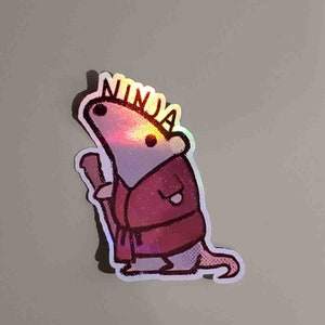 RAT Stickers | Waterproof Holographic Stickers, Rat Sticker, Derpy ...