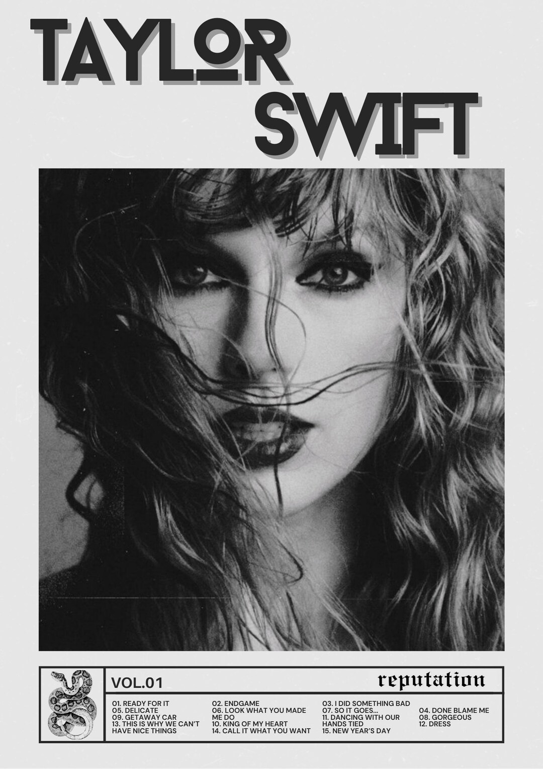 Taylor Swift Reputation Poster - Etsy
