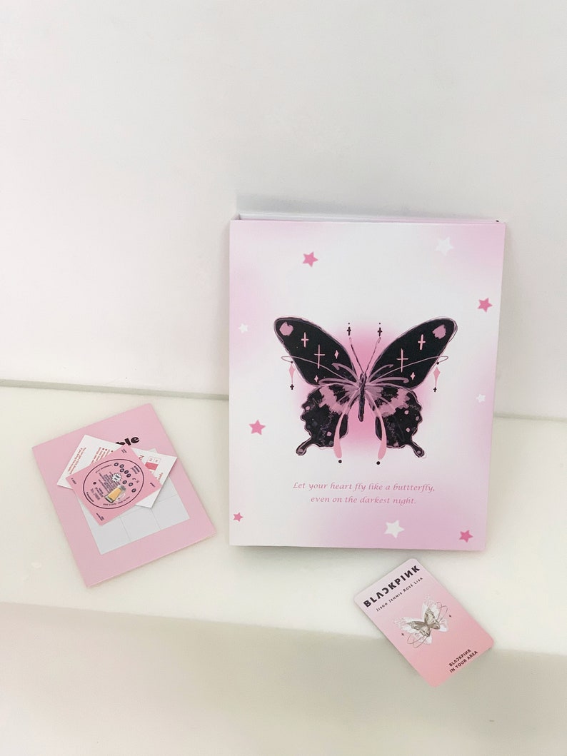 A5 Butterfly Binder Composition Hardcover Binder Kpop Photocard Binder ...