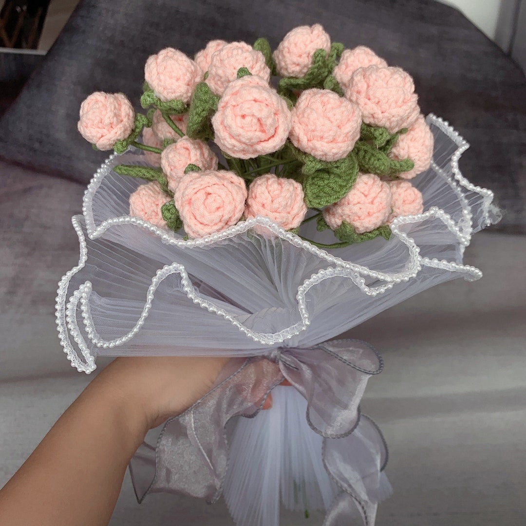 Crochet Multi-headed Roses Knitted Rosescrochet Hand - Etsy