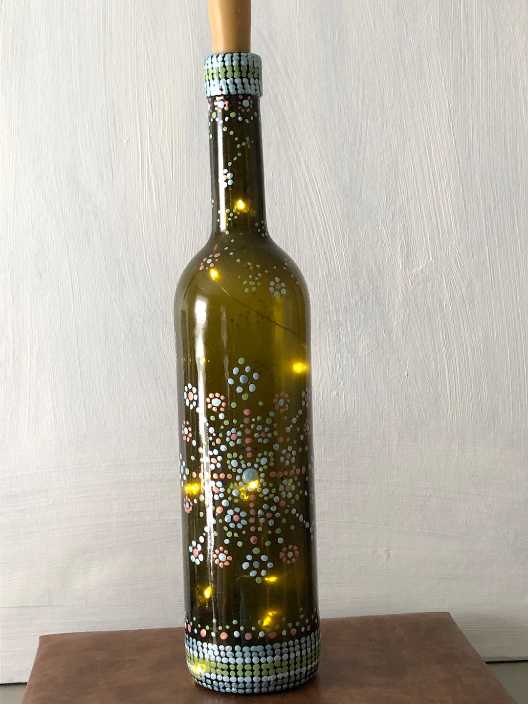 Hand Painted Bottle - Etsy