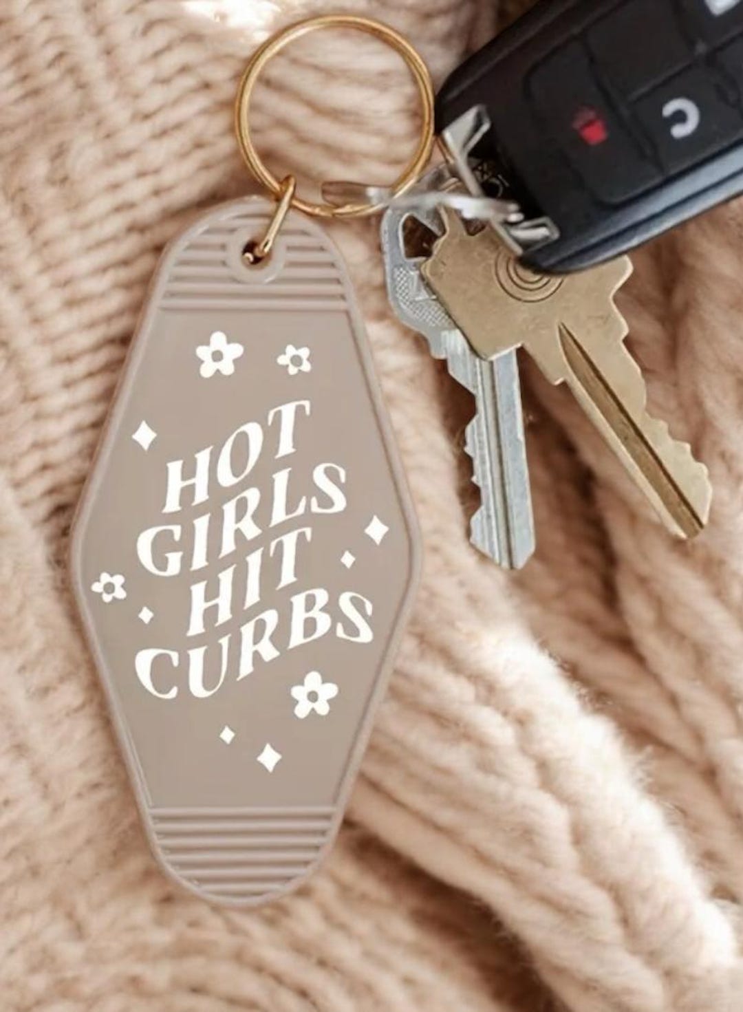 Hot Girls Hit Curbs Keychain - Etsy