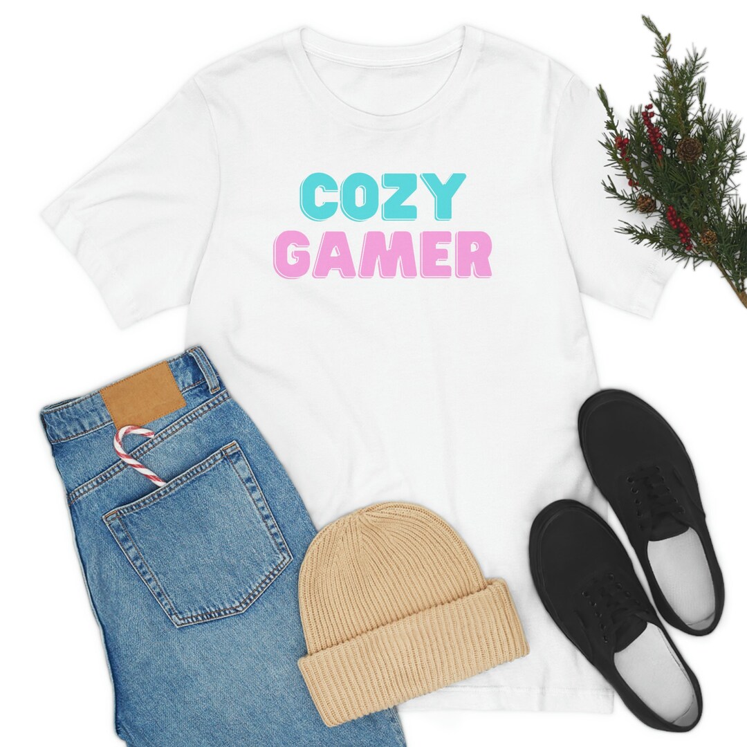Cozy Gamer Shirt, Cozy Gaming, Cozy Gamer Aesthetic, Unisex Jersey ...