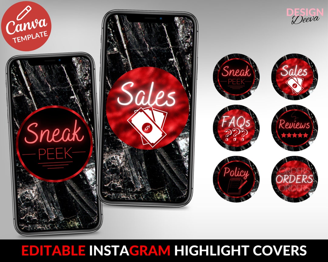 Instagram Highlight Covers Street Luxury Red Highlight Covers for ...