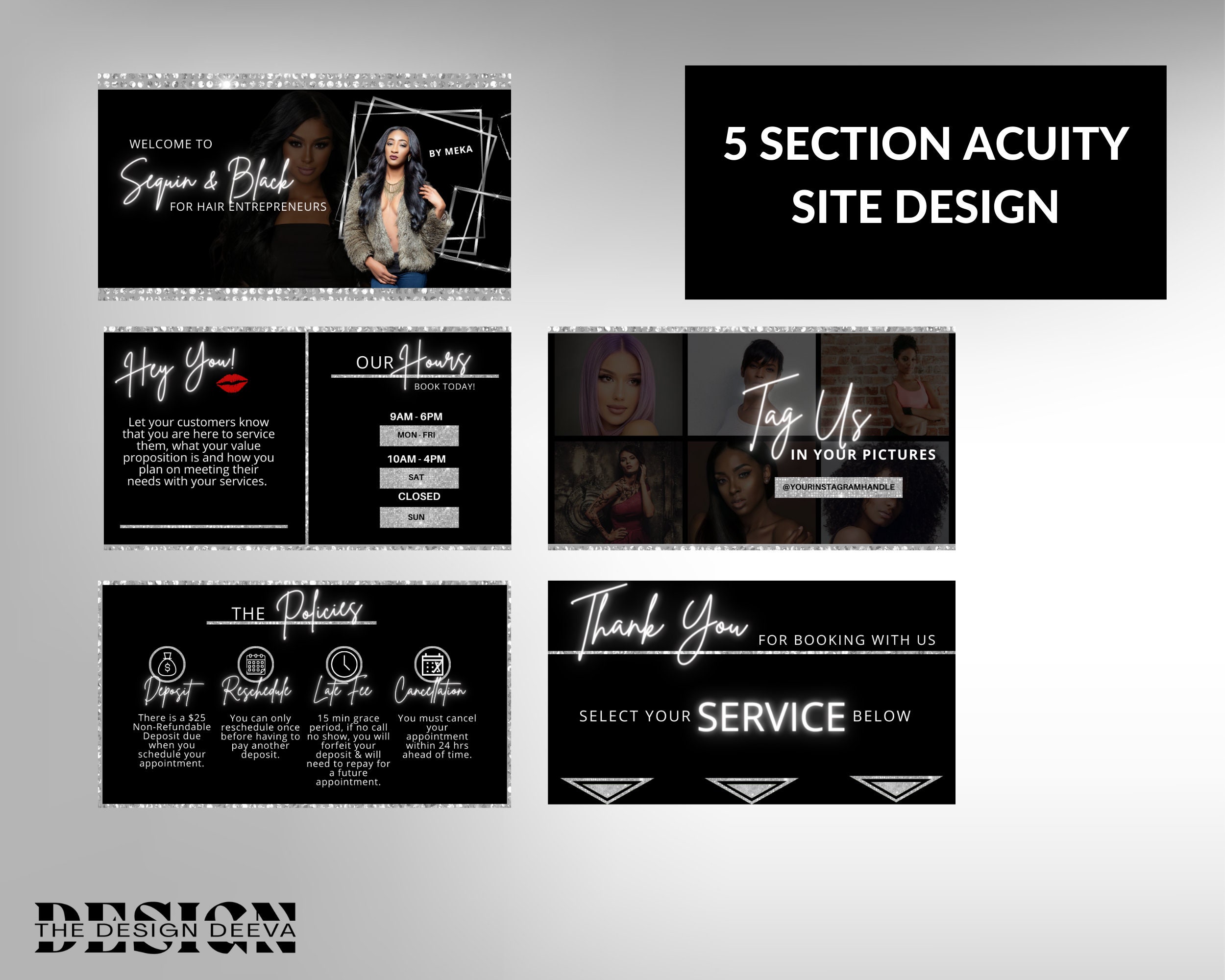 Business Rebranding Bundle, Branding Package Kit, Acuity Scheduling & Squarespace Template for ...