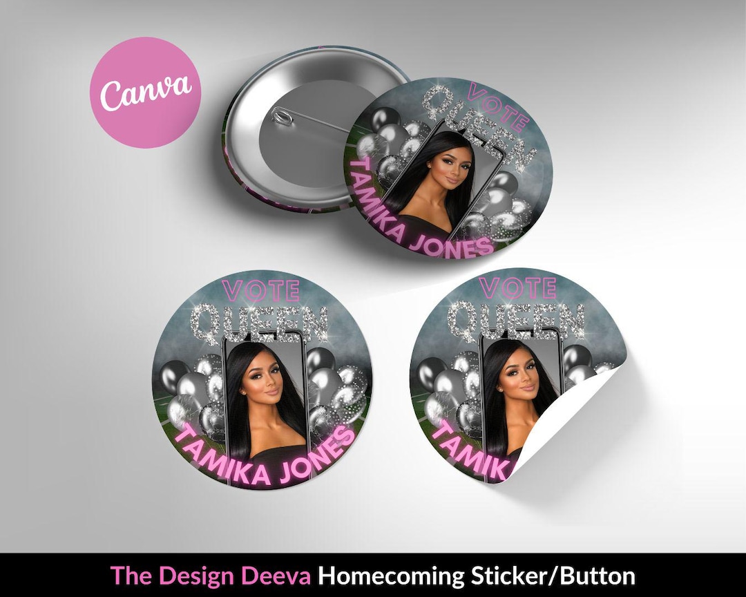 Vote HOMECOMING/PROM QUEEN, Class Campaign, Election, Stickers, Buttons ...