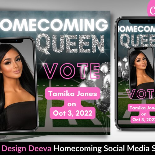 Vote Homecoming Queen Social Media Flyer Class Campaign Etsy
