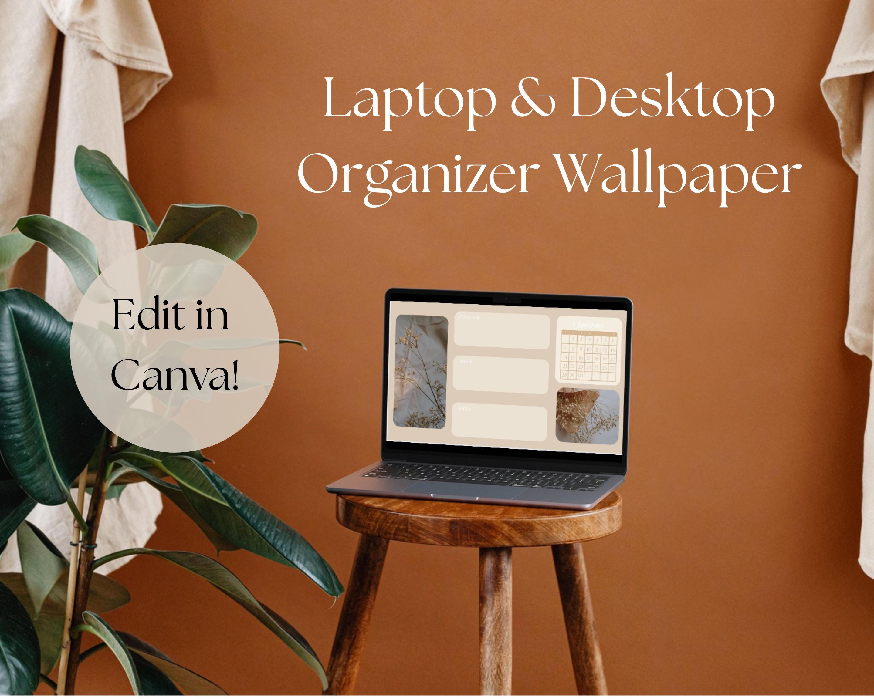 Editable Desktop Wallpaper Template | Canva Digital Download ...