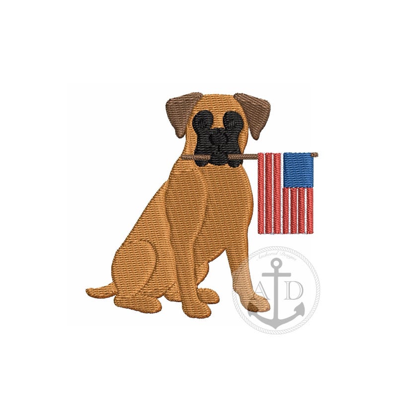 Boxer Dog Embroidery - Etsy