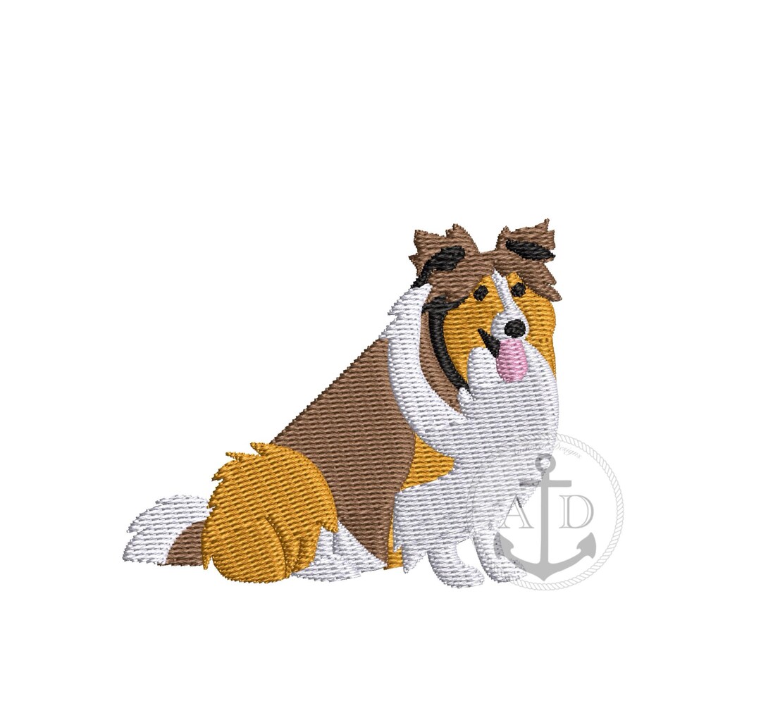 Mini and 4x4 Sheltie Dog Embroidery Files, Shetland Sheepdog Embroidery ...