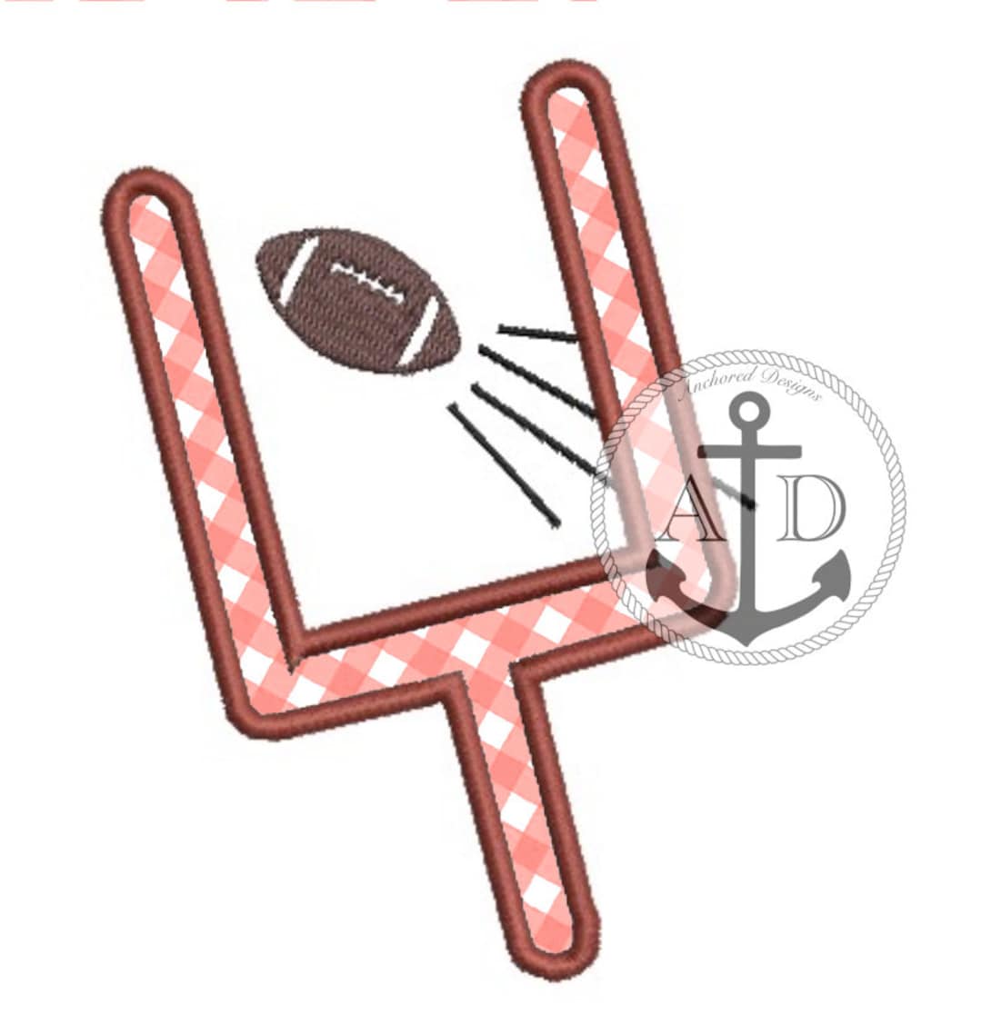Field Goal Applique Designs, Football Applique, Sports Applique, Field ...