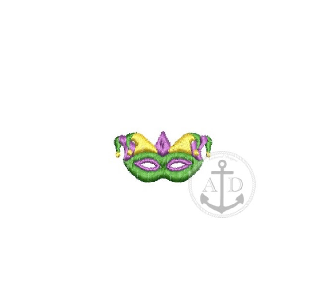 Mini Mardi Gras Mask Embroidery Design (5x7) (digital Download) - Etsy