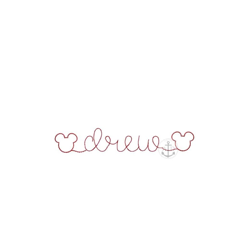 Mouse Head Initial Frame Embroidery Design (digital Download) - Etsy
