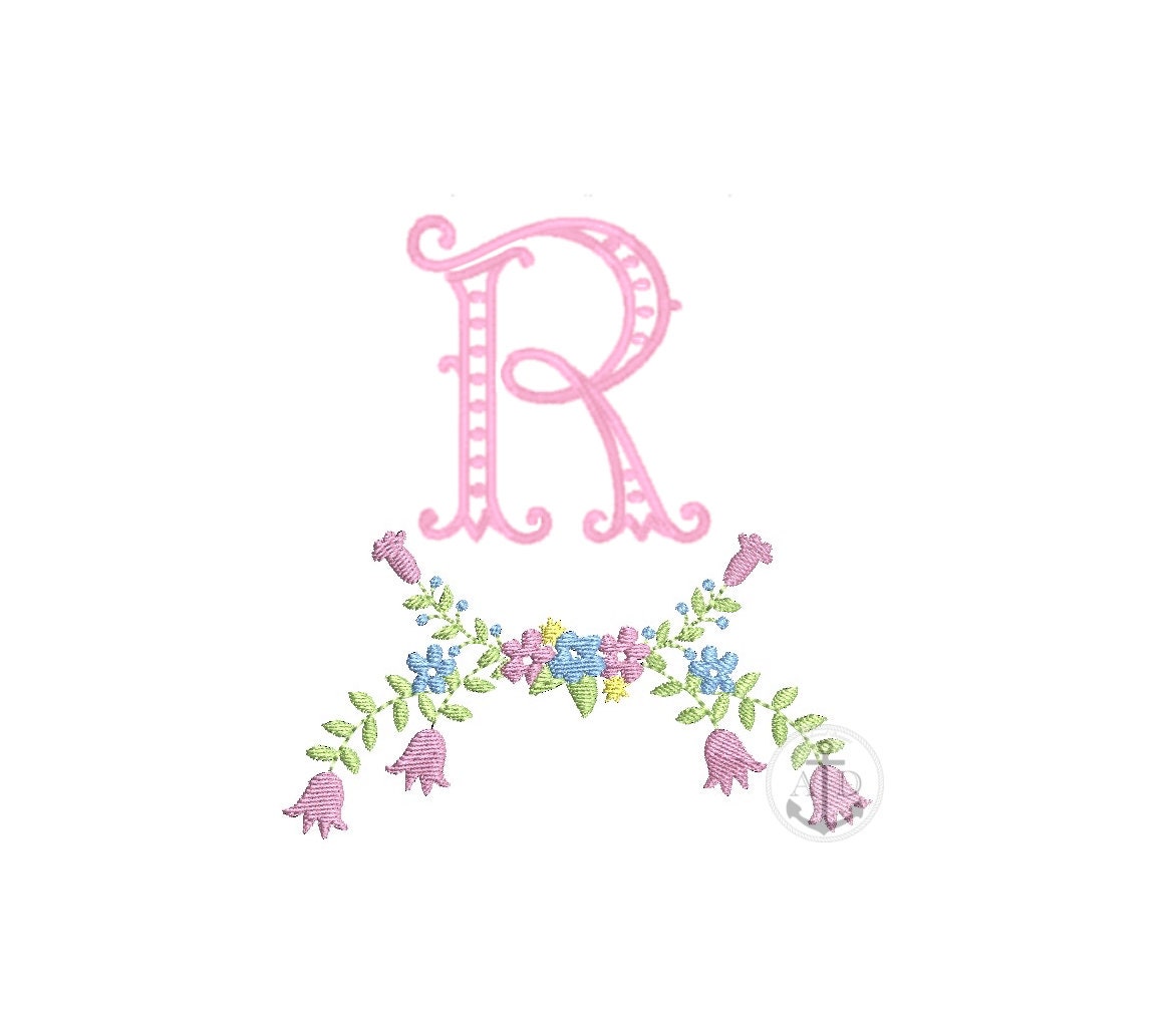 Floral Border Embroidery Frame Design: Tulip Embroidery (digital ...