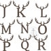 Deer Antler Embroidery Letters A-Z (digital Download) - Etsy