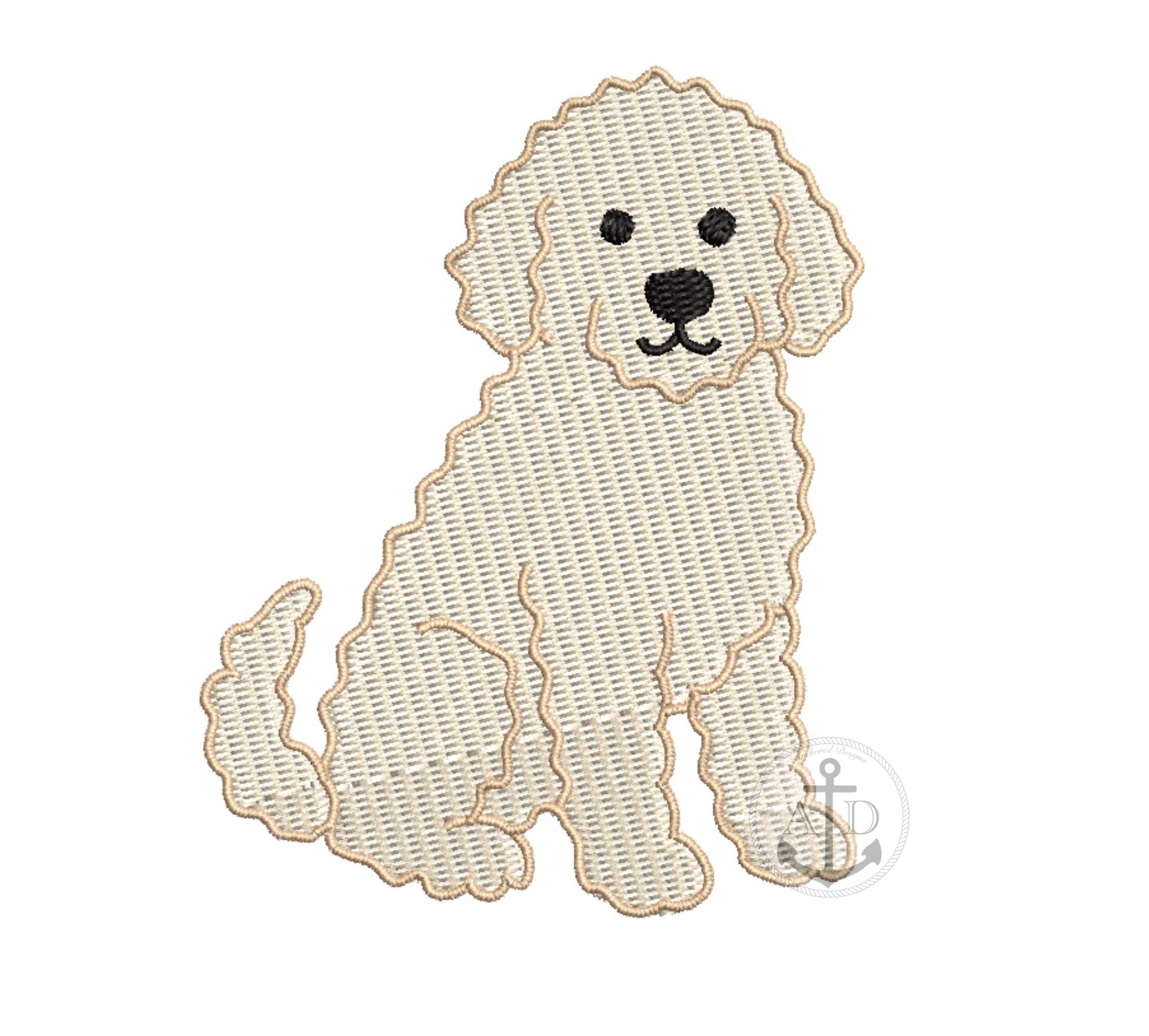 Goldendoodle Dog Embroidery Design: 4x4 Machine File (digital Download ...