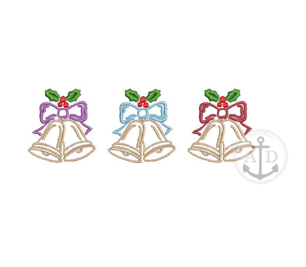 Mini 4x4 and 5x7 Christmas Bell Single and Trio, Christmas Bell ...