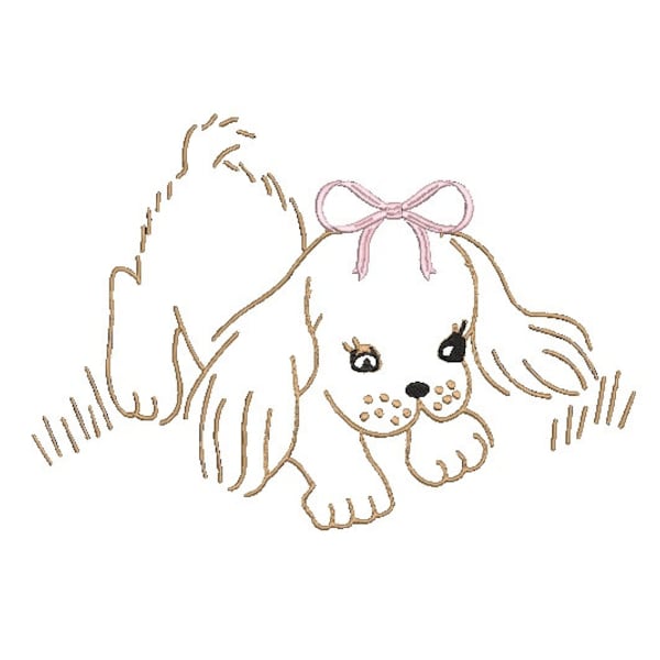Puppy Embroidery - Etsy