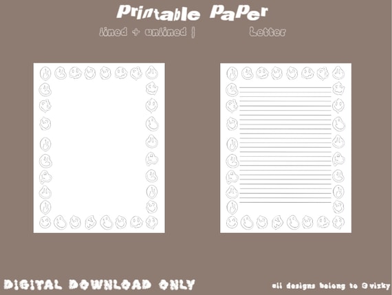 Aesthetic Printable Paper Printable Letter Writing Paper - Etsy
