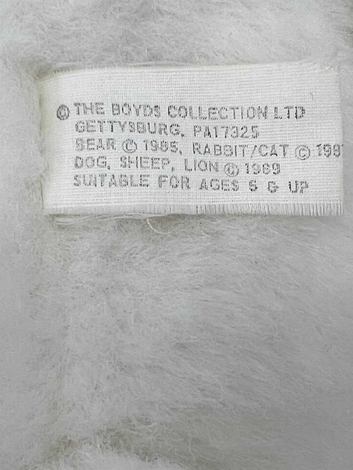 The Boyds Collection 1991 Rabbit Weighted Movable Limbs White Pink Bow ...