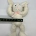 The Boyds Collection 1991 Rabbit Weighted Movable Limbs White Pink Bow ...