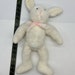 The Boyds Collection 1991 Rabbit Weighted Movable Limbs White Pink Bow ...