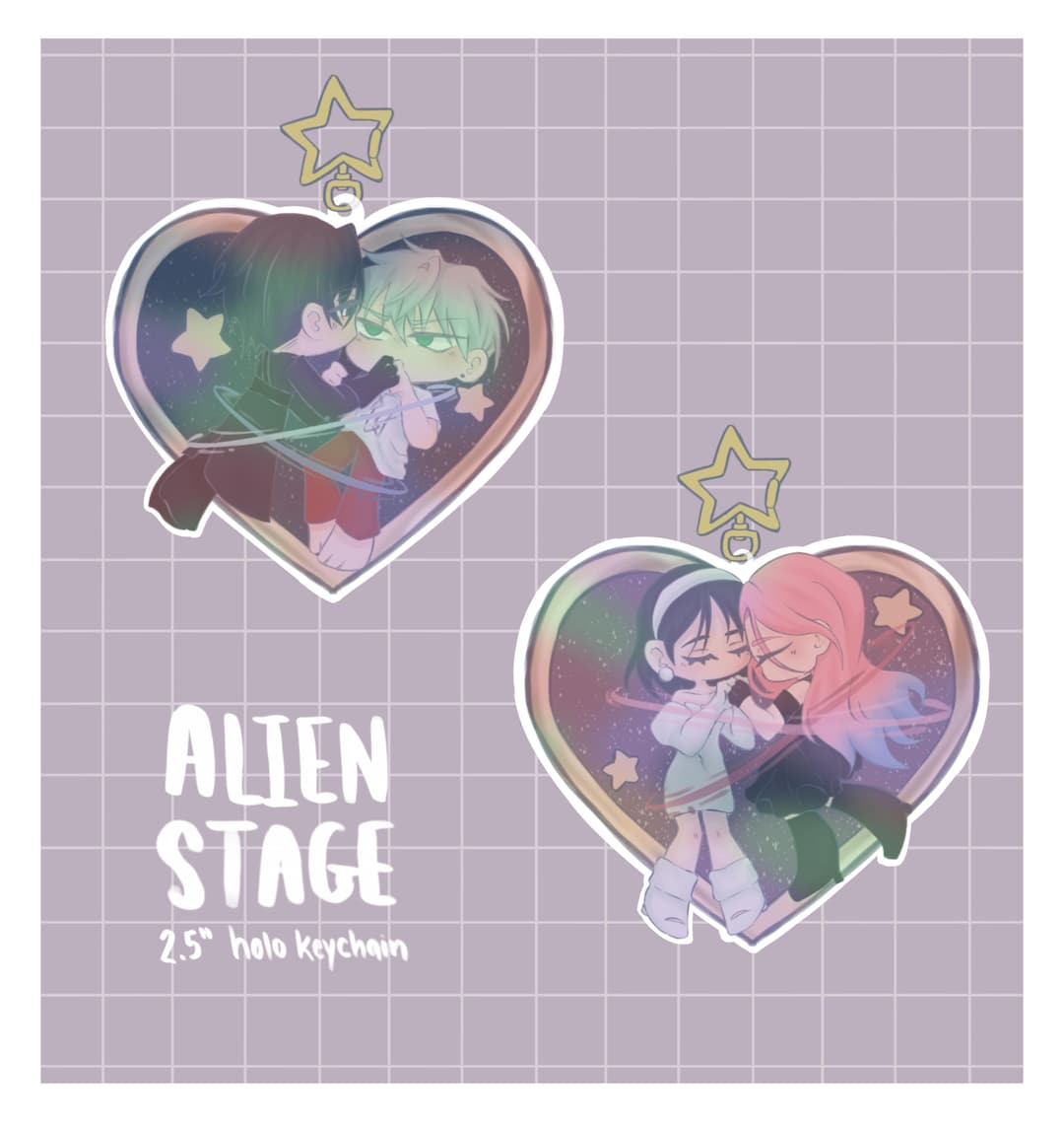 Alien Stage Keychains | Mizisua & Ivantill - Etsy