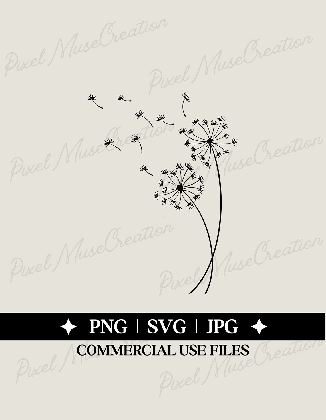Dandelion Svg, Files for Cricut,dandelion Png,flower Svg,dandelion ...